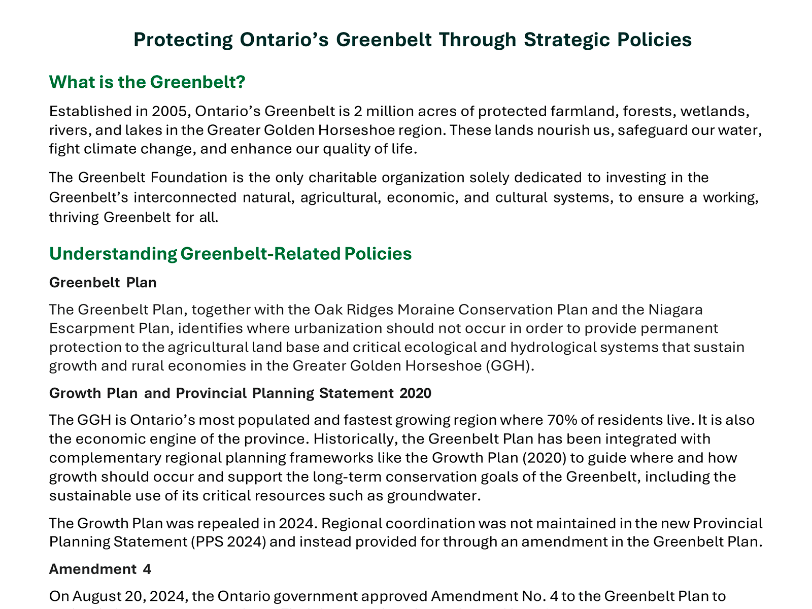Protecting Ontario’s Greenbelt Through Strategic Policies | Greenbelt ...